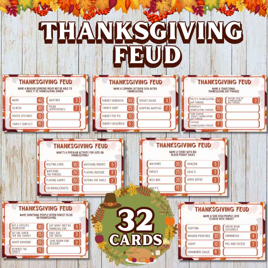 THANKSGIVING FAMILY FEUD GAME – The Game Room