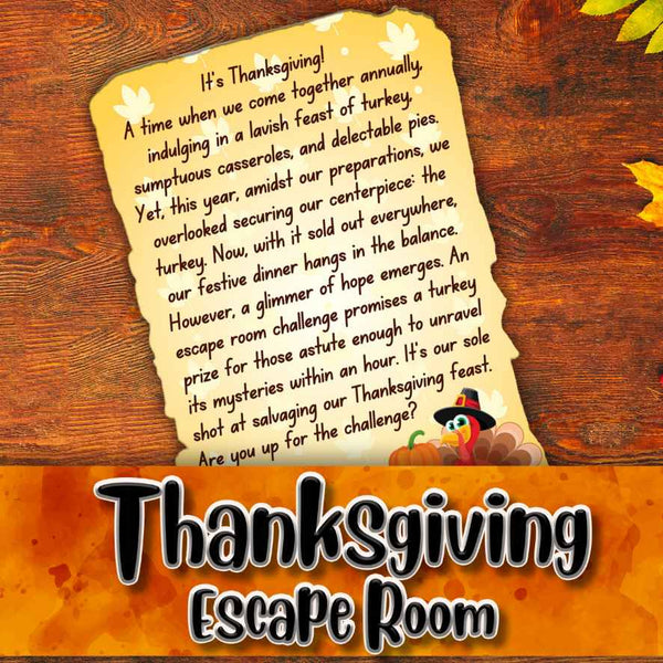 Thanksgiving Escape Room for Adults – Print & Play Fun – The Game Room