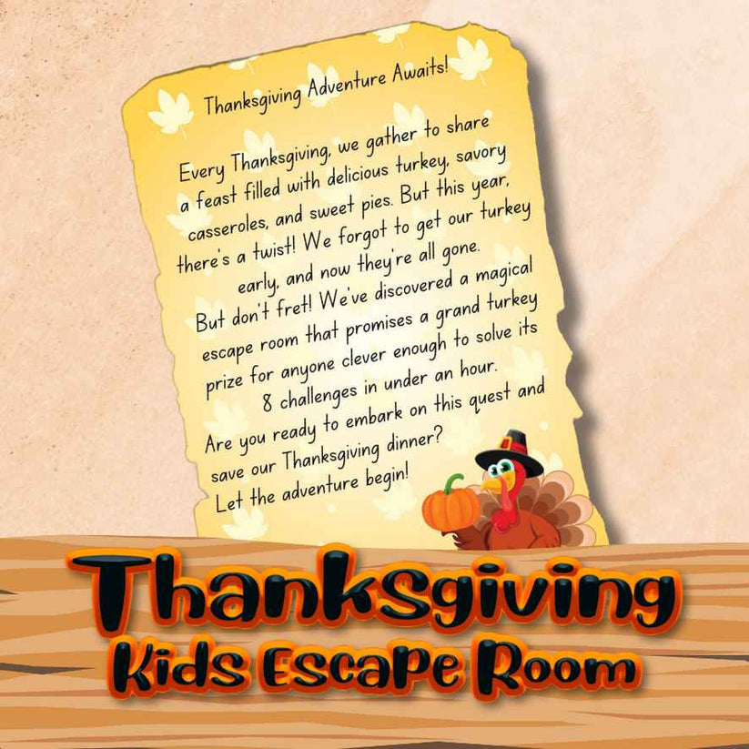 Kids Thanksgiving Escape Room fun games for kids – The Game Room