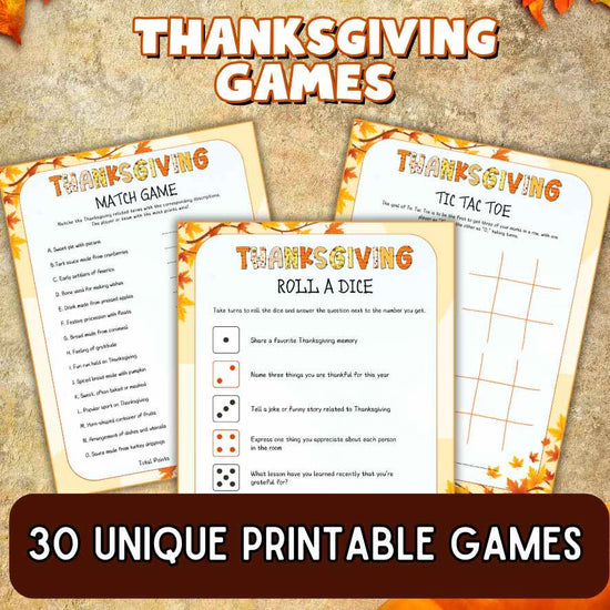 30 THANKSGIVING GAMES PRINTABLE – The Game Room