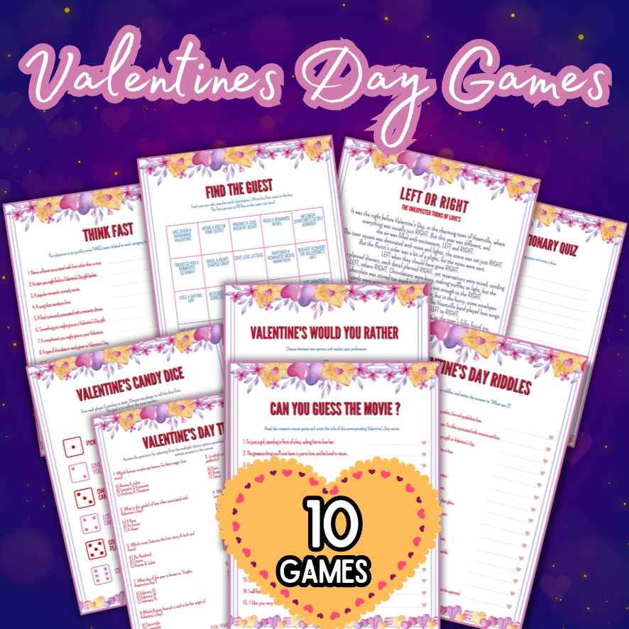 VALENTINES GAMES BUNDLE PRINTABLE – The Game Room