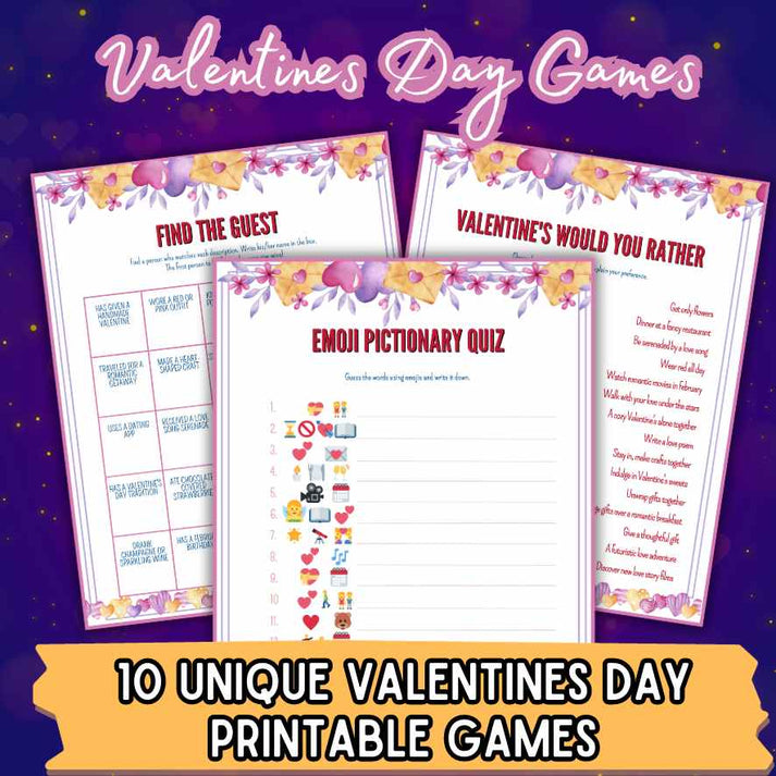 VALENTINES GAMES BUNDLE PRINTABLE – The Game Room