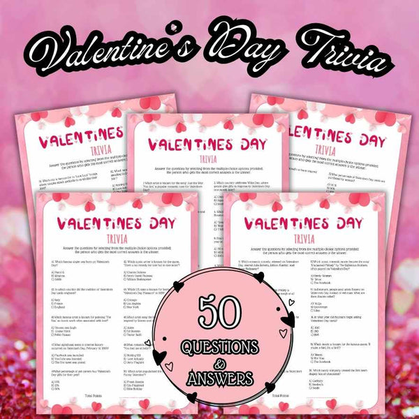 VALENTINES DAY TRIVIA GAME – FUN PRINTABLE QUESTIONS – The Game Room
