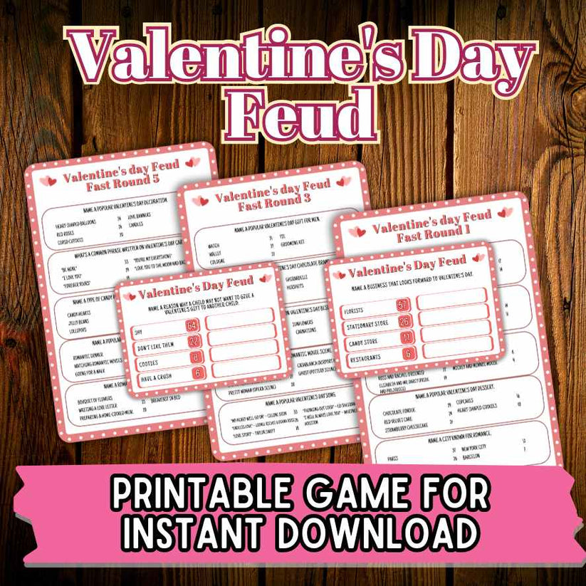 VALENTINES DAY FEUD GAME PRINTABLE – The Game Room