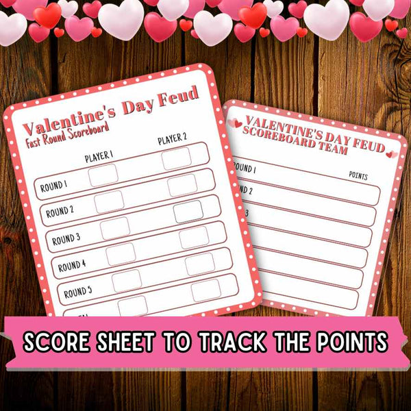 VALENTINES DAY FEUD GAME PRINTABLE – The Game Room