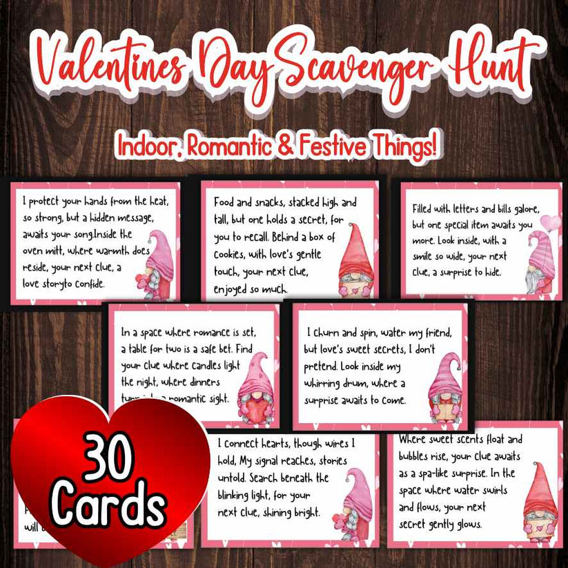VALENTINES SCAVENGER HUNT PRINTABLE – The Game Room