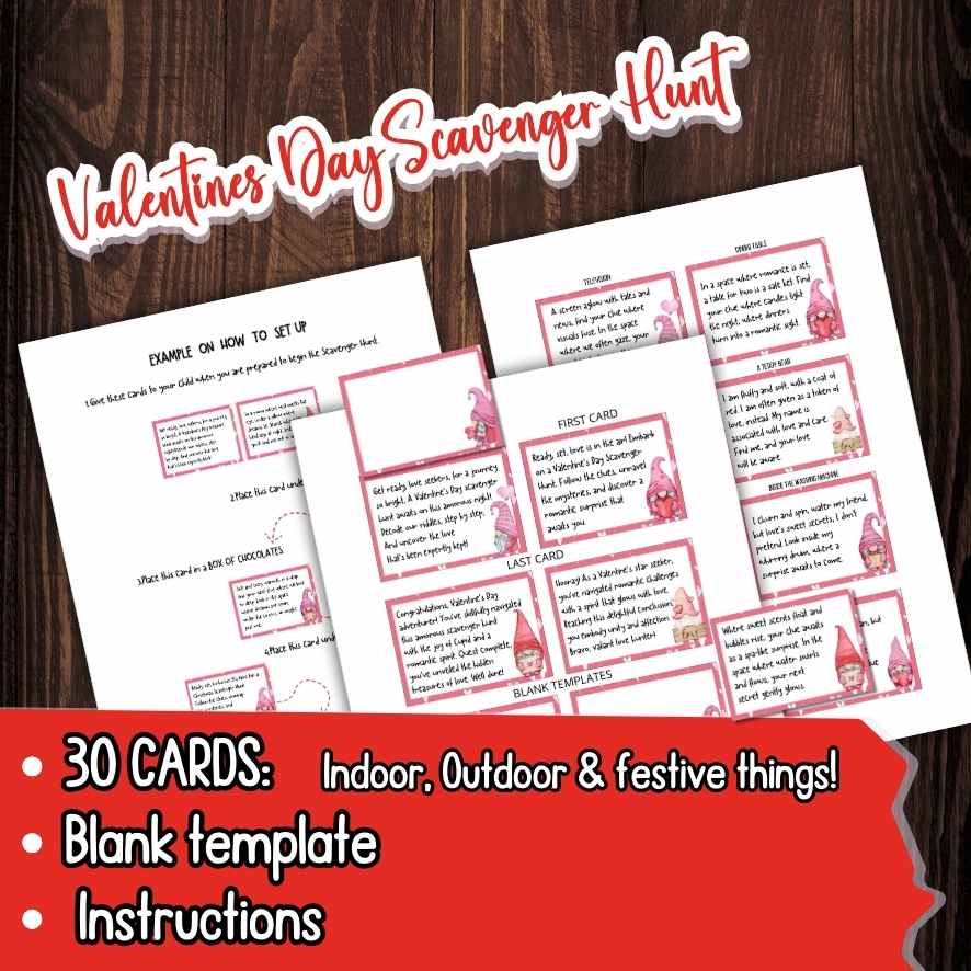 VALENTINES SCAVENGER HUNT PRINTABLE – The Game Room