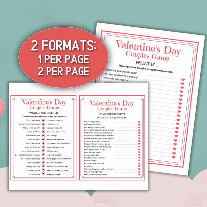COUPLES GAME BUNDLES PRINTABLE – The Game Room