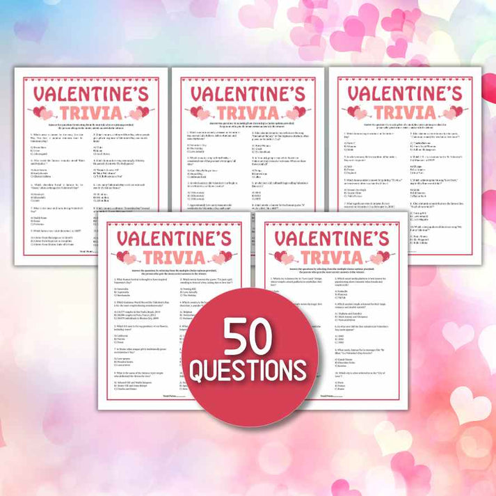 VALENTINES DAY TRIVIA GAME – FUN PRINTABLE QUESTIONS – The Game Room