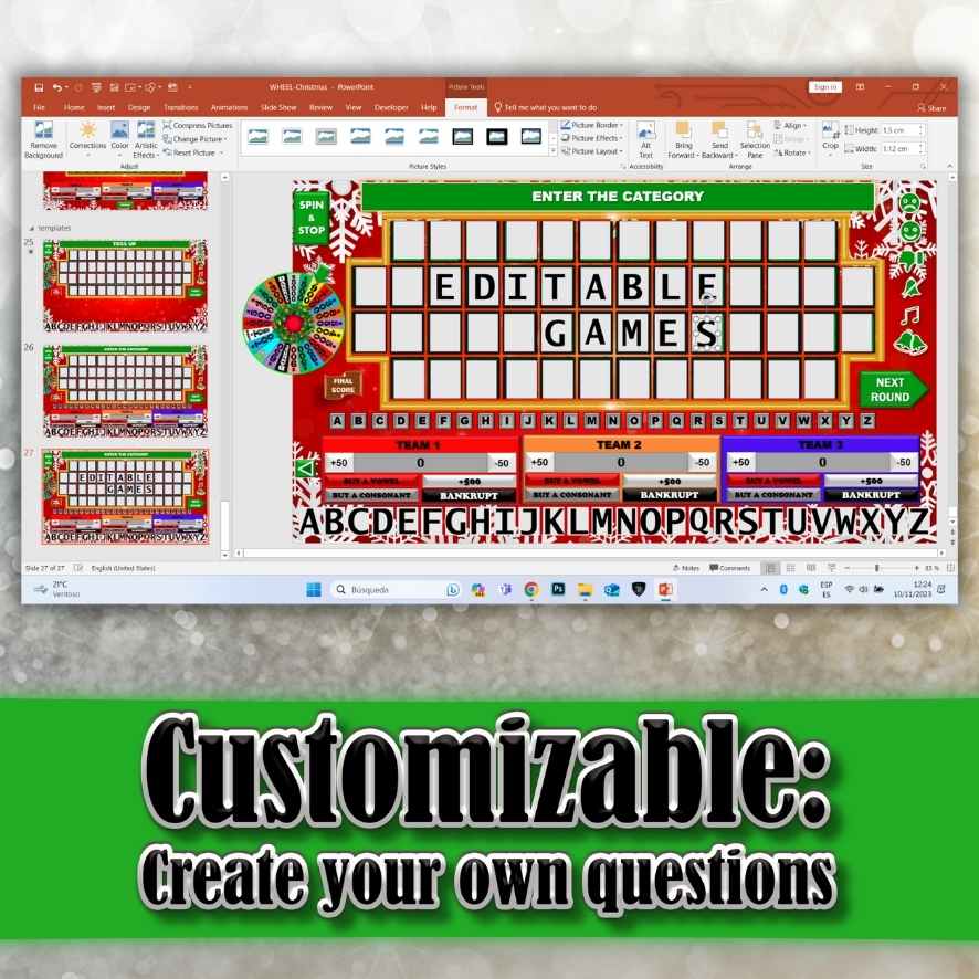 CHRISTMAS WHEEL OF FORTUNE – The Game Room