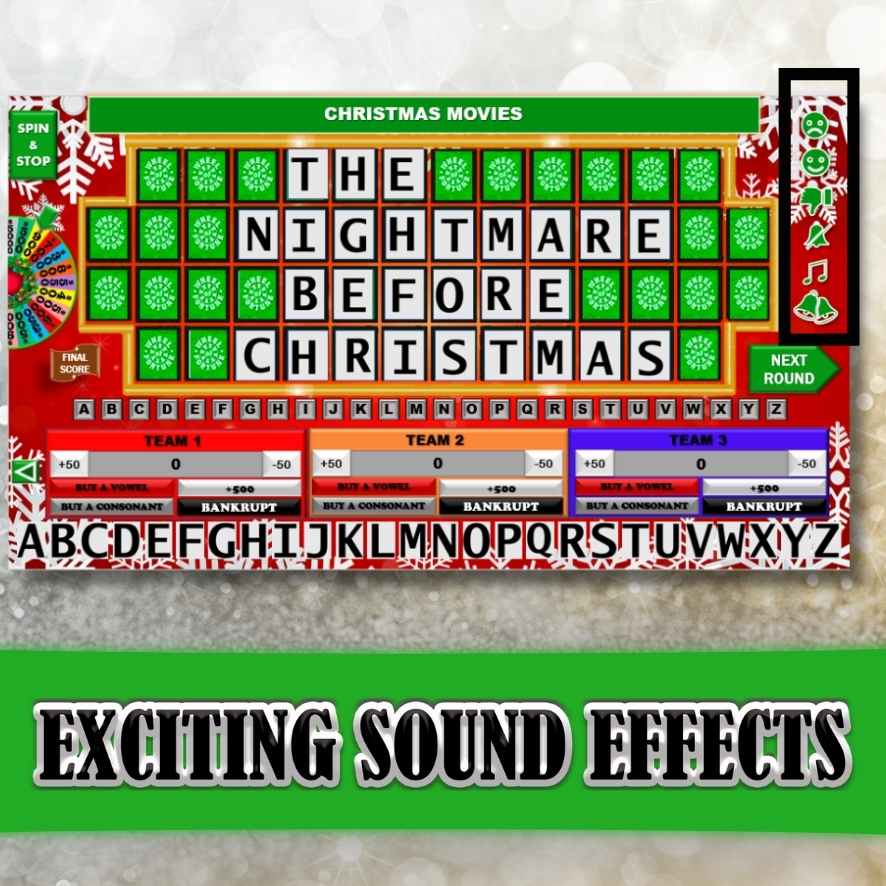 CHRISTMAS WHEEL OF FORTUNE – The Game Room
