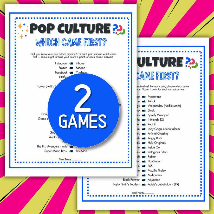 WHICH CAME FIRST TRIVIA GAME – The Game Room