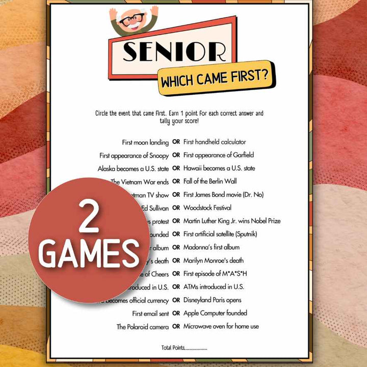 SENIOR CITIZEN GAMES – The Game Room