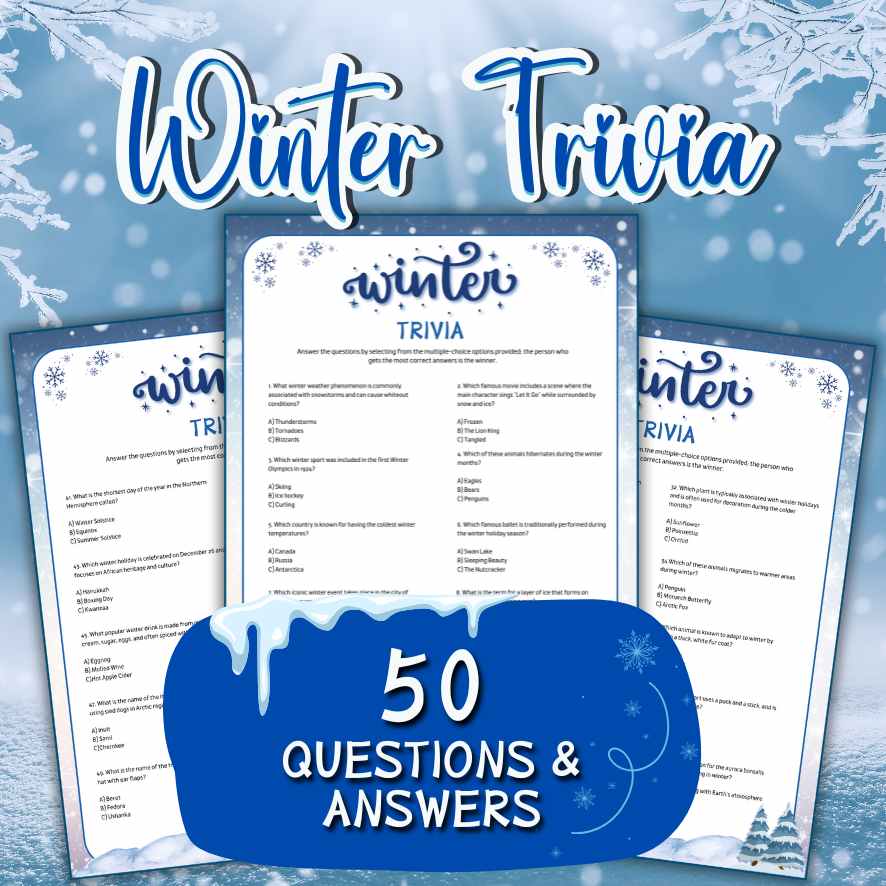 WINTER TRIVIA GAME – The Game Room