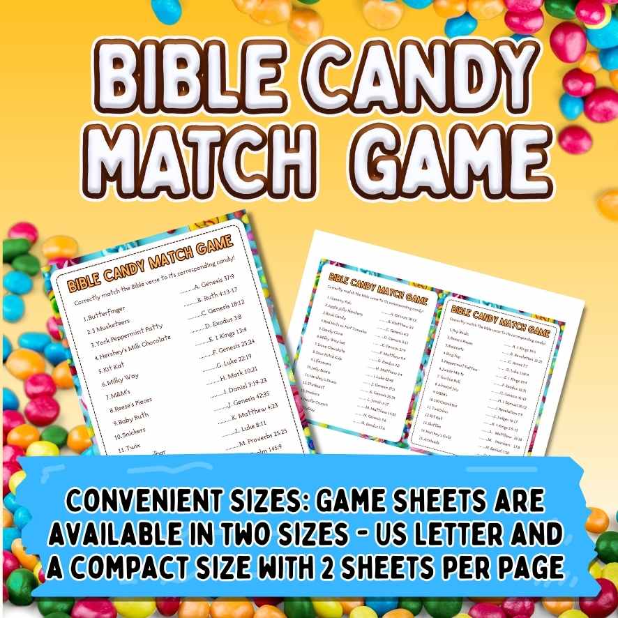 BIBLE CANDY MATCH PRINTABLE GAMES – The Game Room