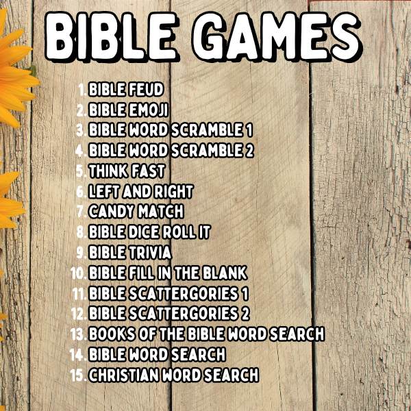 Bible Games for Adults and Youth Groups – The Game Room