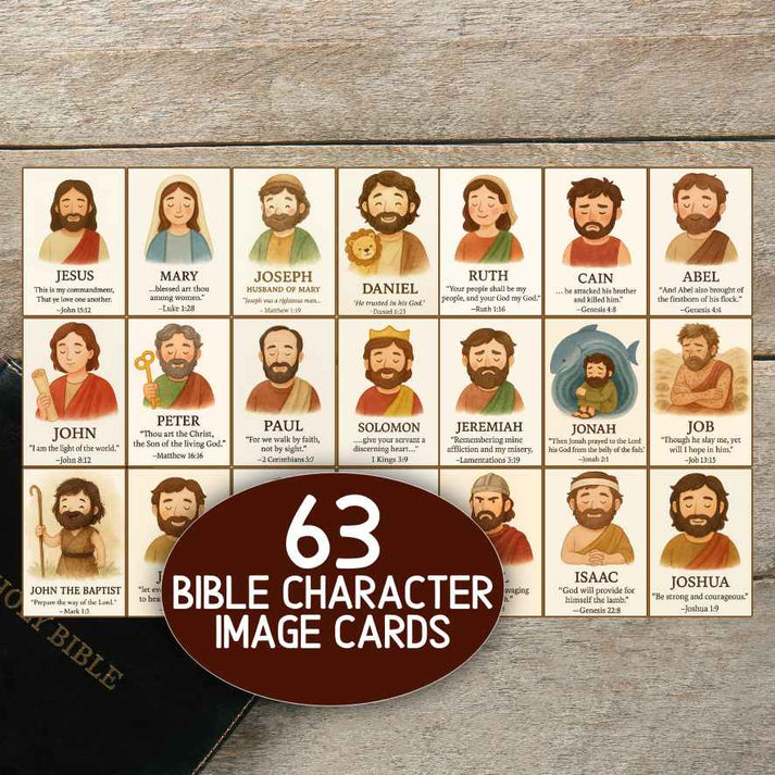 BIBLE CHARACTER CARDS MEMORY GAME – The Game Room