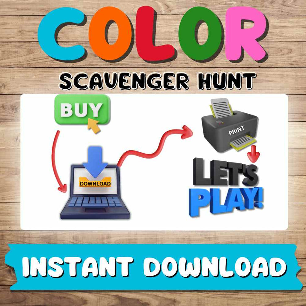 Color Scavenger Hunt Printable – The Game Room