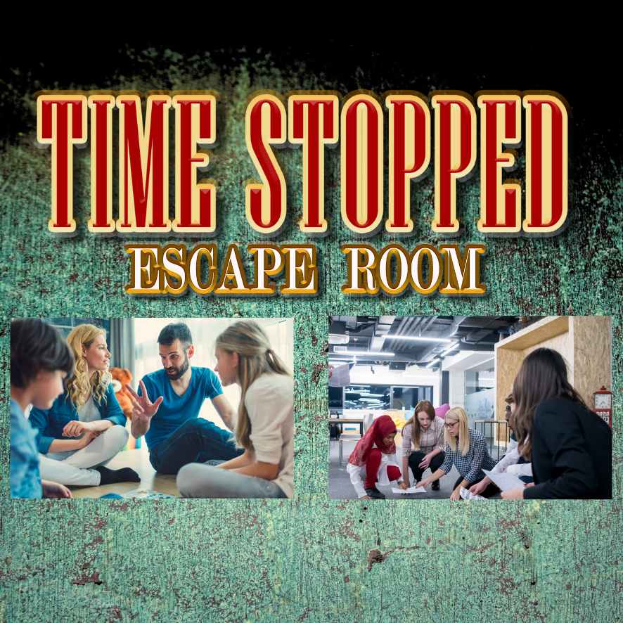 TIME STOPPED ESCAPE ROOM-PRINT AND PLAY – The Game Room