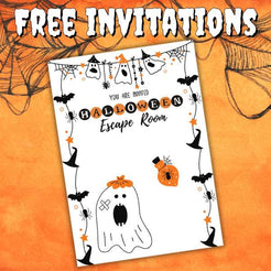 Free Editable Halloween Escape Room Invitations – The Game Room