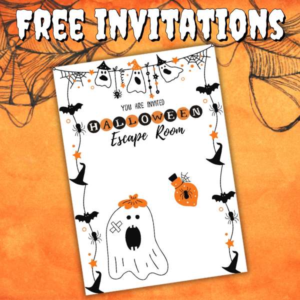 Free Editable Halloween Escape Room Invitations – The Game Room