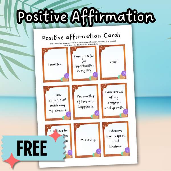 FREE POSITIVE AFFIRMATION CARDS – The Game Room