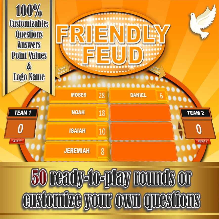 BIBLE FAMILY FRIENDLY FEUD GAME - CHURCH GAMES – The Game Room