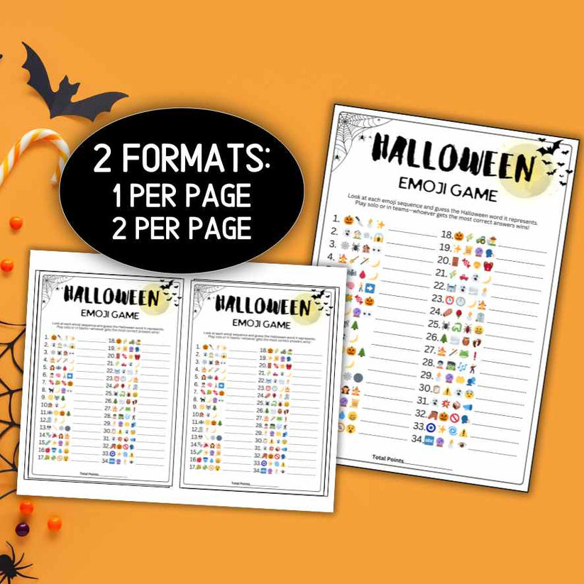 HALLOWEEN EMOJI GAME PRINTABLE – The Game Room