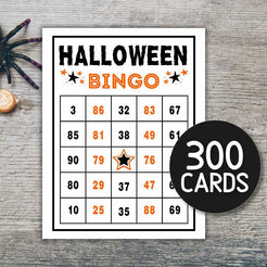 300 BINGO CARDS HALLOWEEN NUMBER – The Game Room