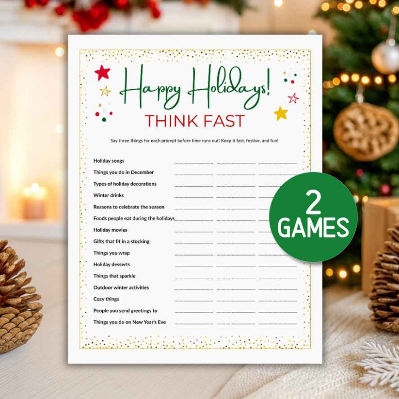 THINK FAST HOLIDAY GAME – The Game Room
