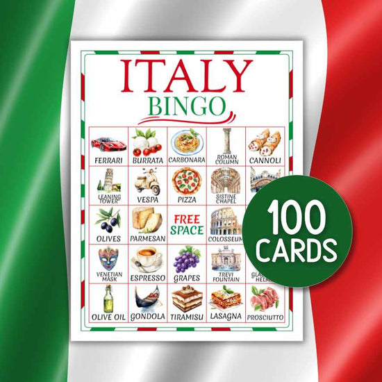 ITALY BINGO GAME PRINTABLE – The Game Room