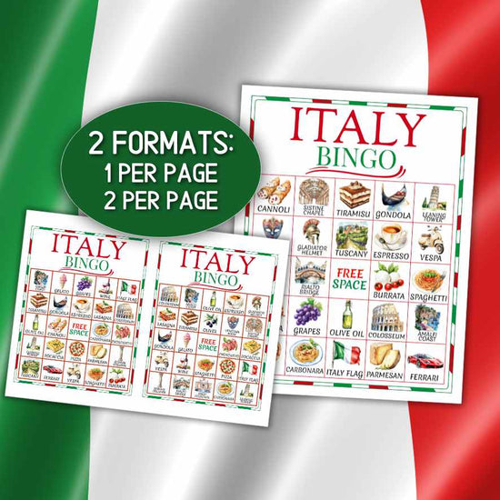 ITALY BINGO GAME PRINTABLE – The Game Room