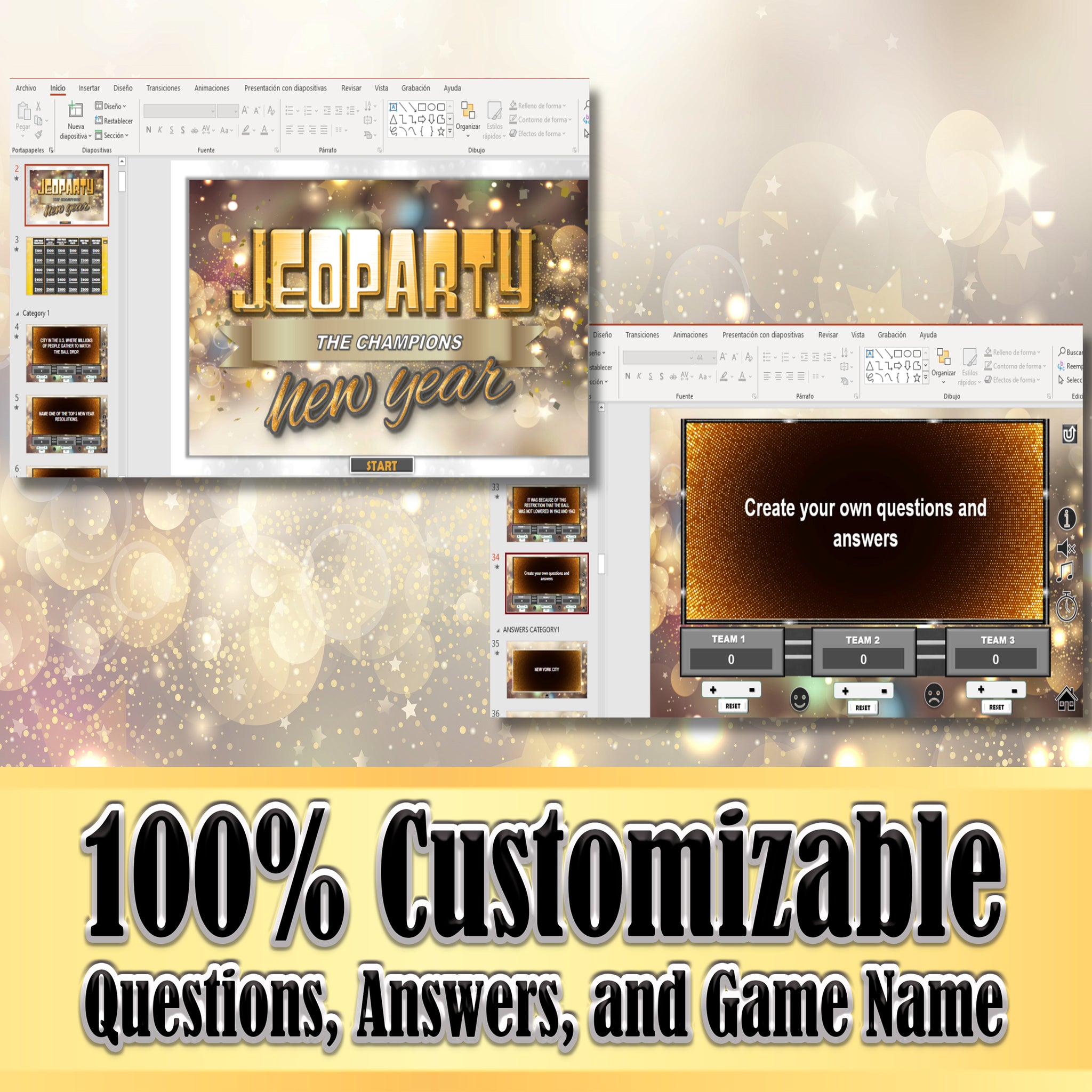 JEOPARTY NEW YEARS GAME - POWERPOINT GAME – The Game Room