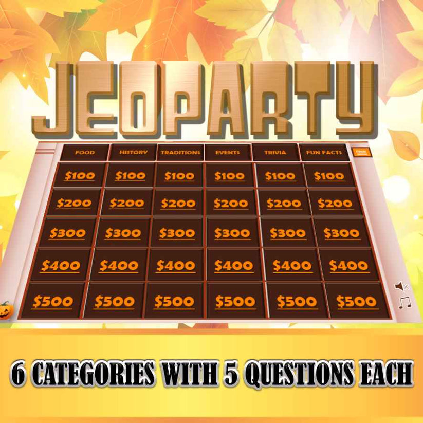 JEOPARTY THANKSGIVING - POWERPOINT GAME – The Game Room