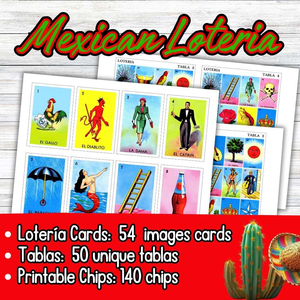 Mexican Loteria Printable Game Cards – Instant Fun for Any Occasion ...
