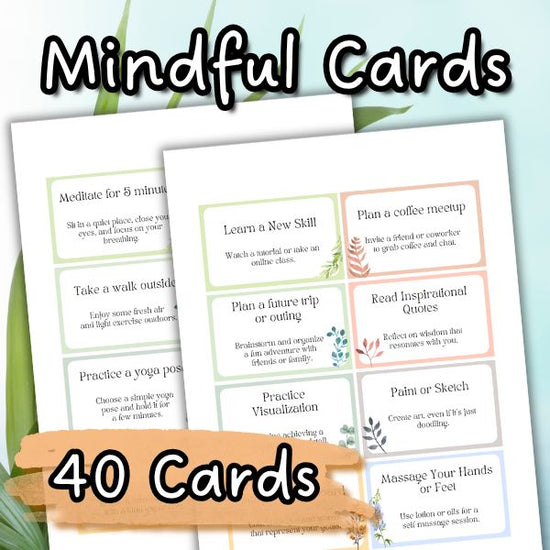 Printable Wellness Cards | 40 Mindful Activities for Self-Care ...