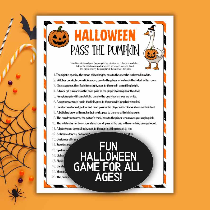 HALLOWEEN PASS THE PUMPKIN GAME – The Game Room