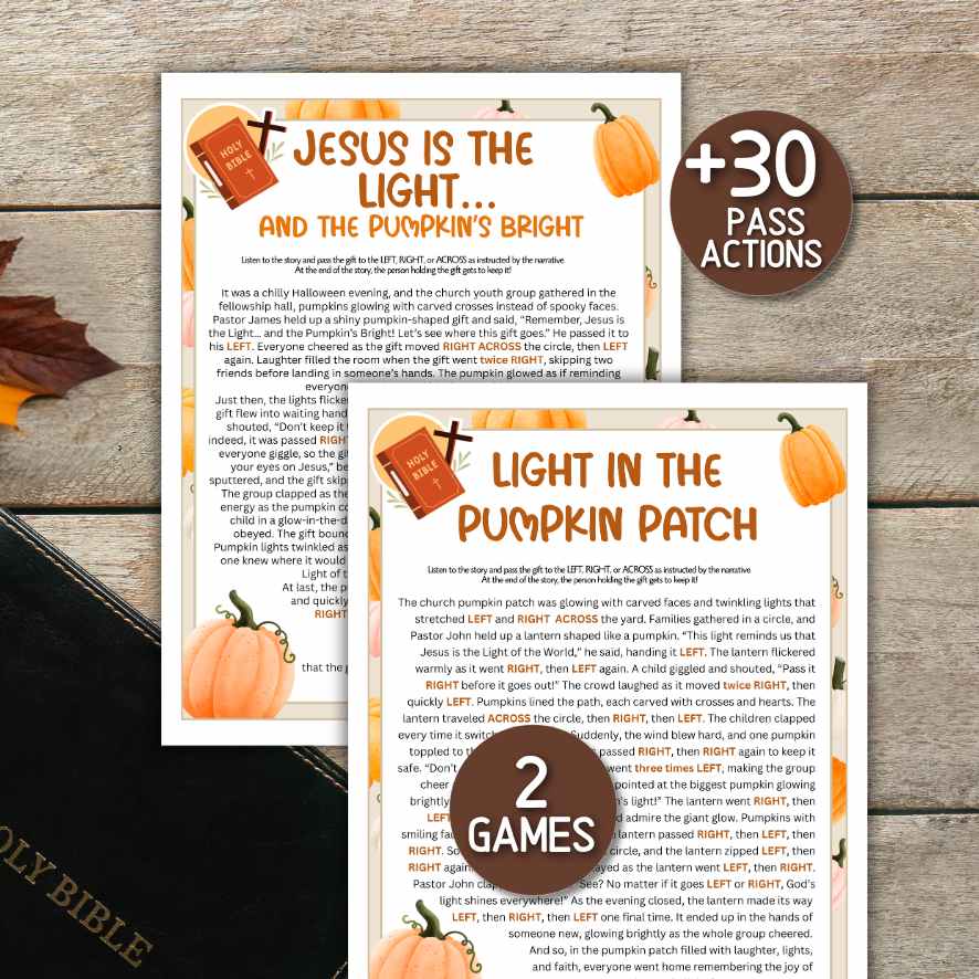 PUMPKIN BIBLE LEFT RIGHT GAME – The Game Room