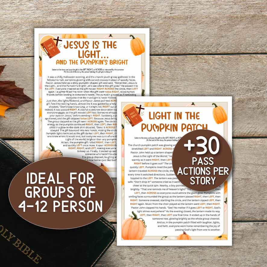 PUMPKIN BIBLE LEFT RIGHT GAME – The Game Room