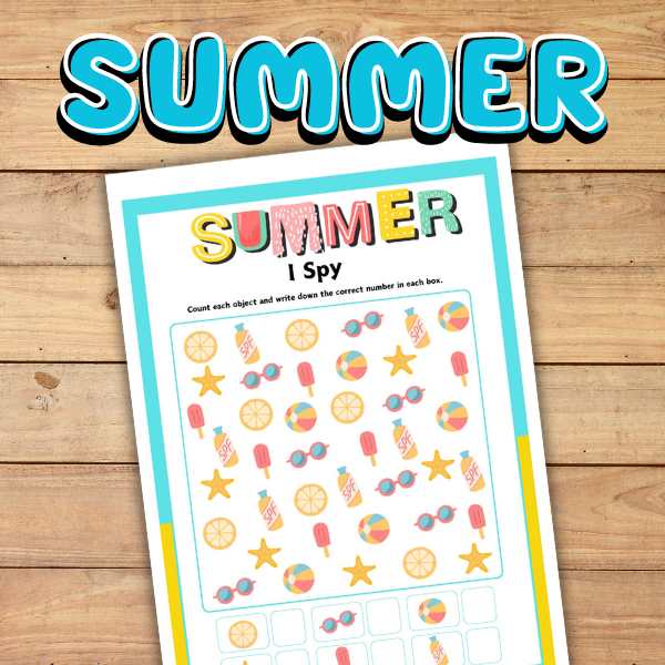 Summer I Spy Printable Game – Fun & Educational for Kids – The Game Room