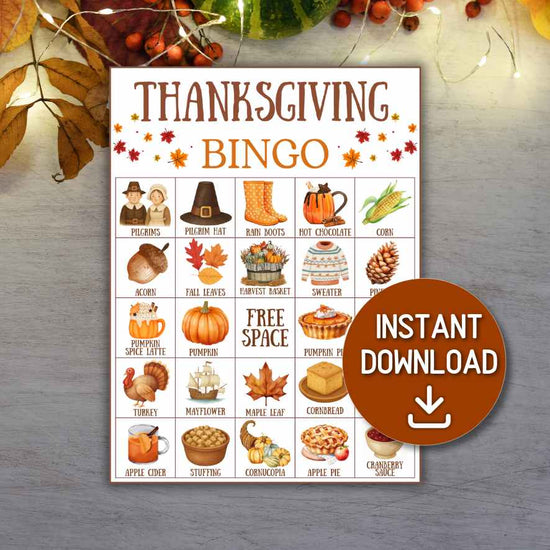 THANKSGIVING 100 BINGO CARDS – The Game Room