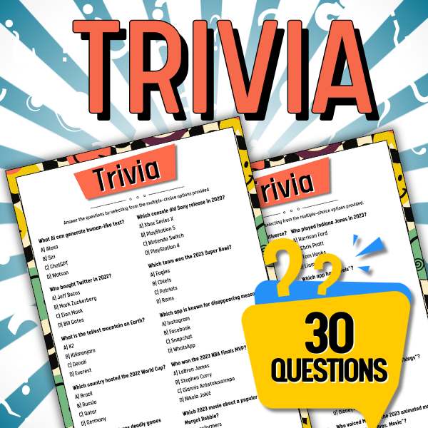 PRINTABLE TRIVIA QUESTIONS AND ANSWERS FOR TEENS – The Game Room