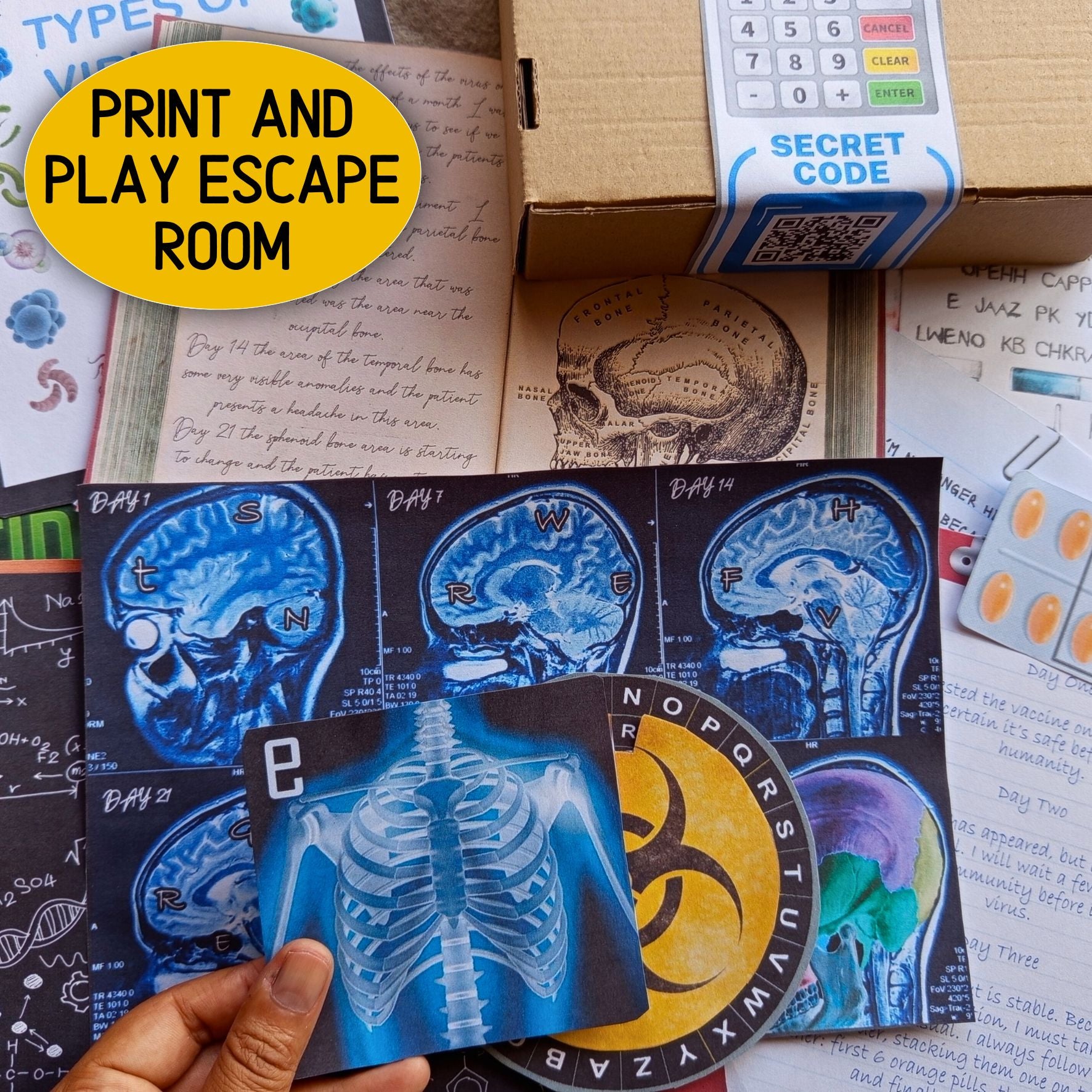 🖨️🎲🔐 Escape Room Kit - Escape Game at Home 🦠🔎🏠 – The Game Room