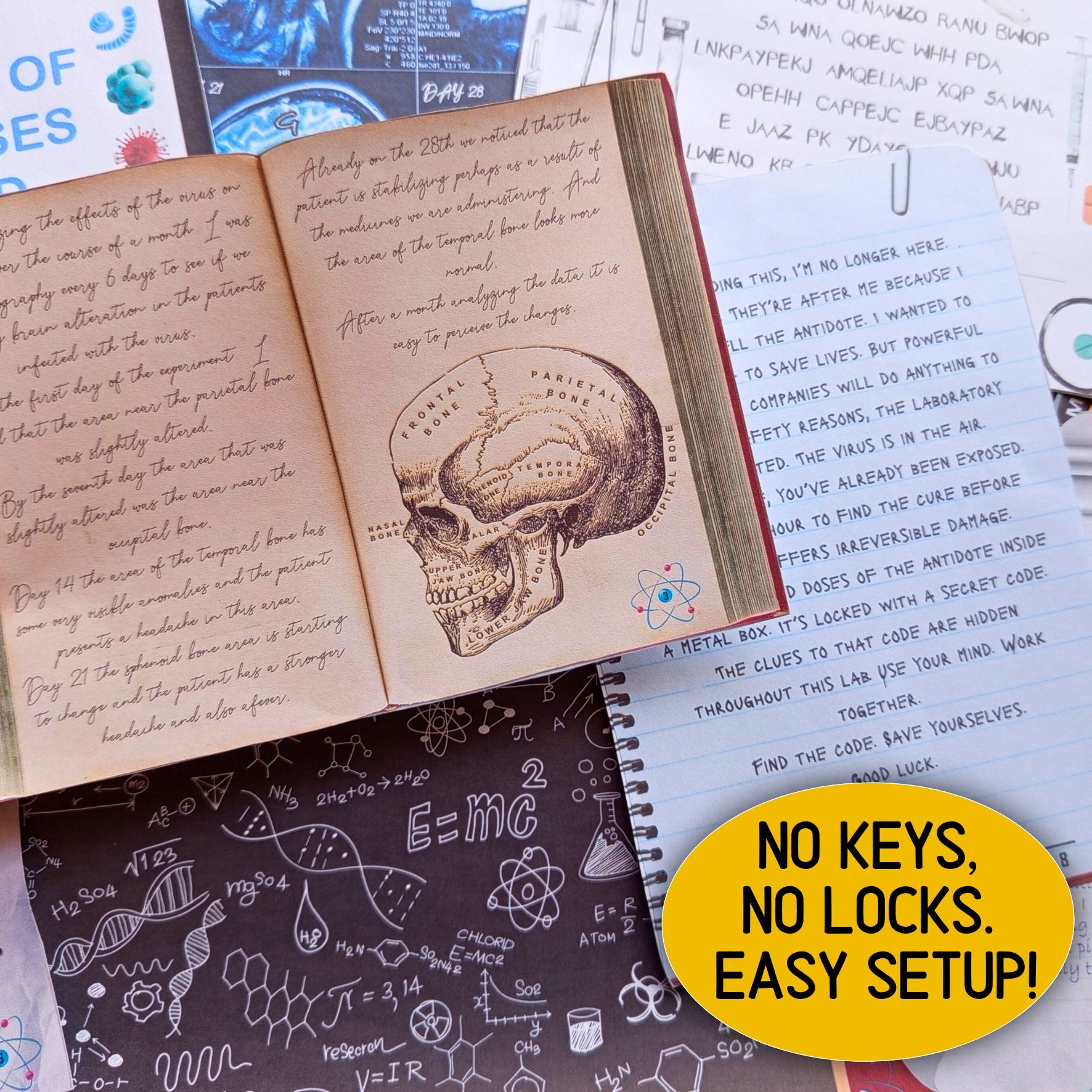 🖨️🎲🔐 Escape Room Kit - Escape Game at Home 🦠🔎🏠 – The Game Room