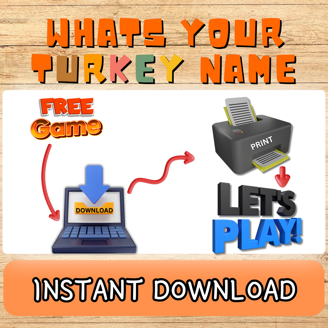 What's Your Turkey Name Free – The Game Room