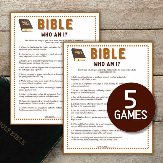BIBLE WHO AM I GAME – The Game Room