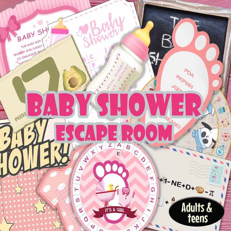 BABY SHOWER ESCAPE ROOM GIRL - PRINT AND PLAY – The Game Room