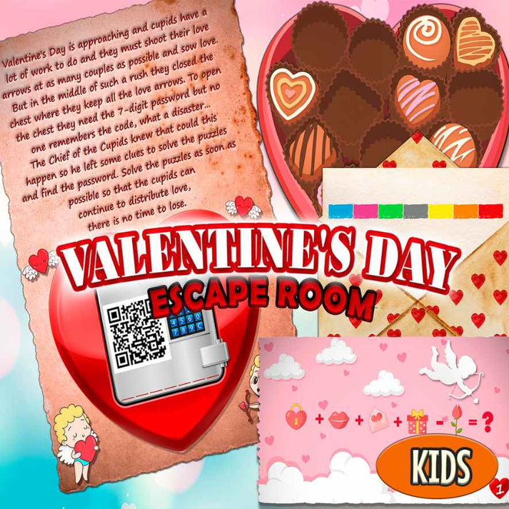 KIDS ESCAPE ROOM KIT VALENTINES - PRINT AND PLAY – The Game Room