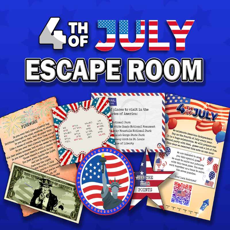 4th JULY ESCAPE ROOM - PRINT AND PLAY – The Game Room
