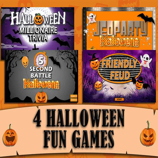 4 HALLOWEEN GAMES BUNDLE - Zoom Party Games – The Game Room